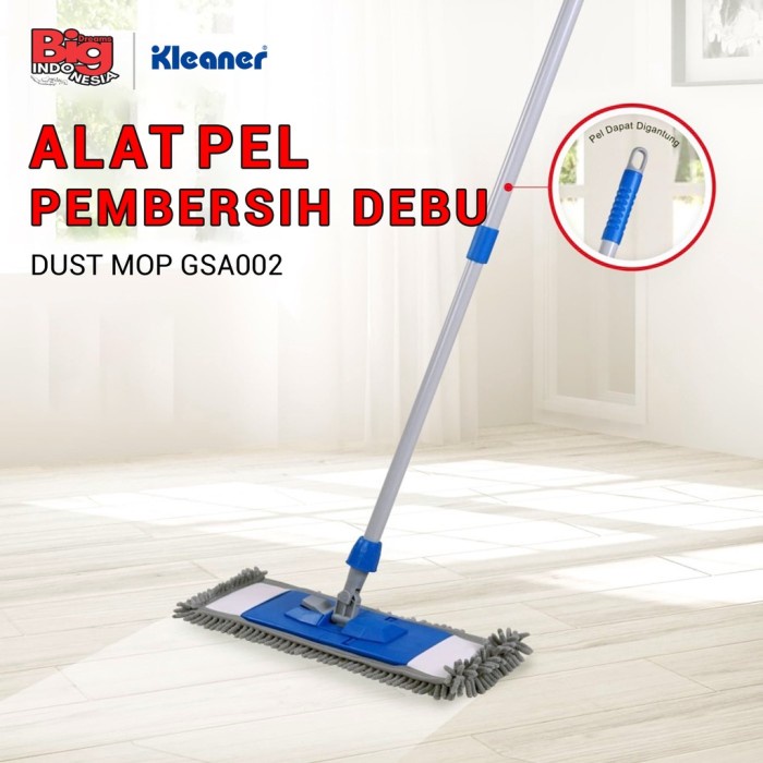 Jual Alat Pel Sapu Debu Microfiber 1 Set Dust Mop Pembersih Lantai ...