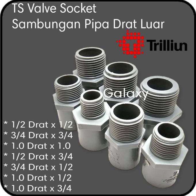 Jual Promo Ts Valve Socket Sambungan Pipa Drat Luar Kualitas Terbaik