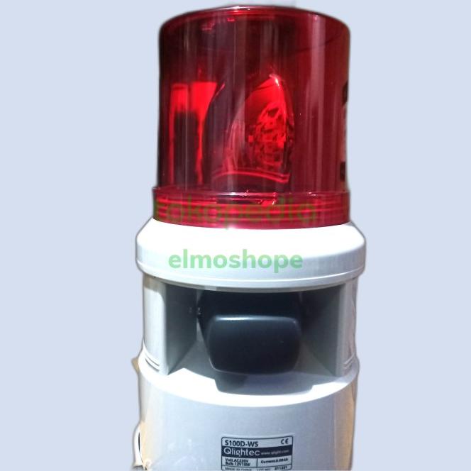 Jual Qlight S100D-Ws-220Vac-R Rotary Lamp And Alarm Combination ...