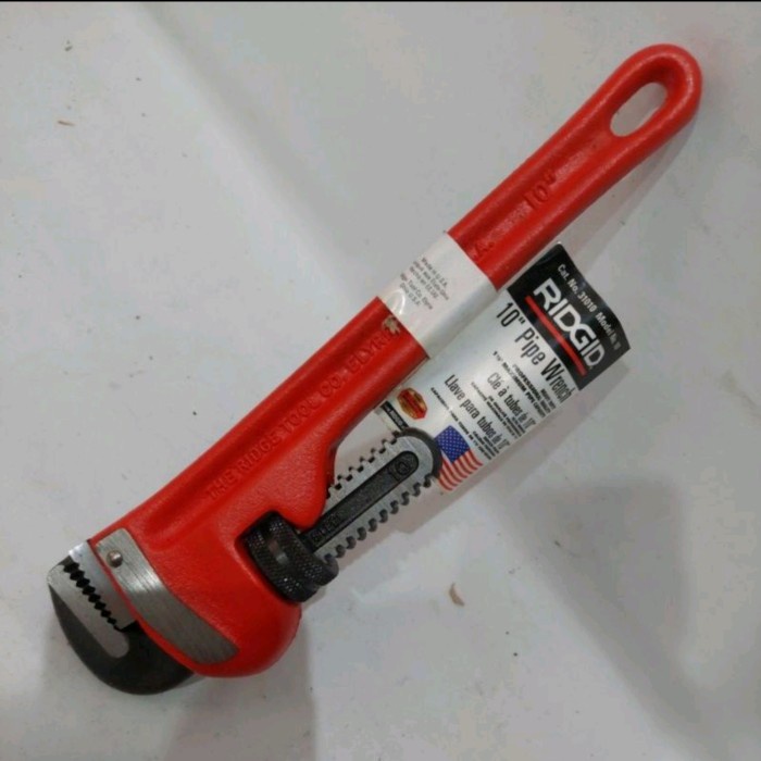 Jual Ridgid 31010 Heavy Duty Straight Pipe Wrench Kunci Pipa 10 ...