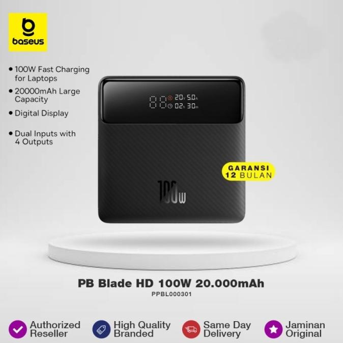 Jual Baseus Powerbank Blade High-Density Hd Laptop Power Bank 100W ...