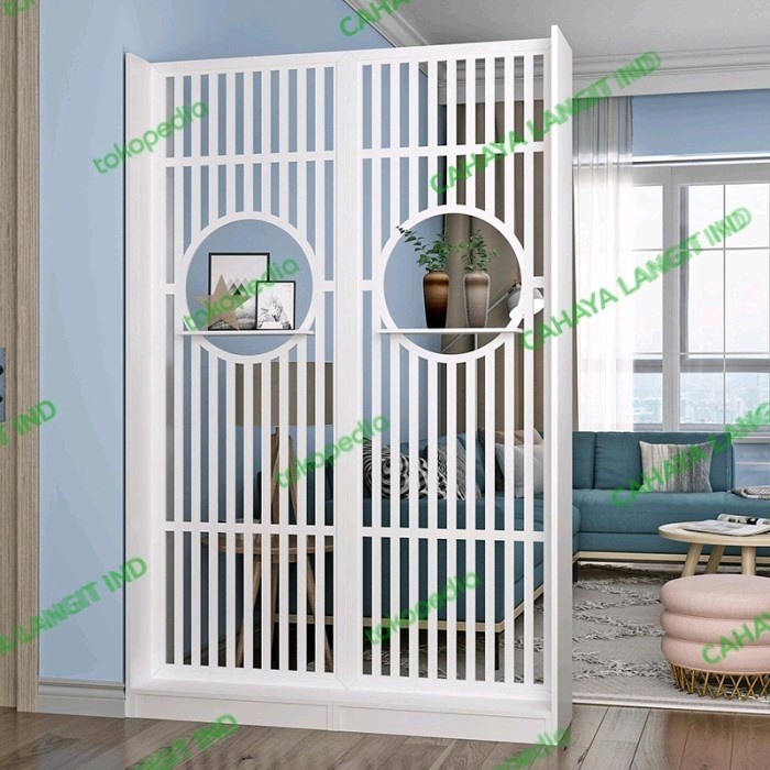 Jual Partisi Penyekat Ruangan Minimalis Kayu Modern Pembatas Ruangan ...
