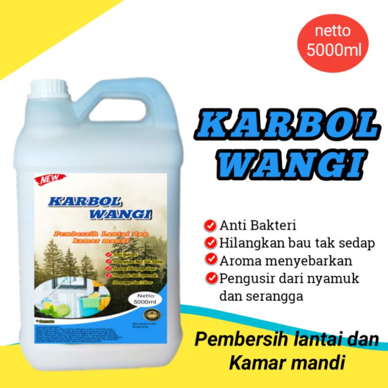 Jual PROMO KARBOL WANGI PEMBERSIH LANTAI 5 Liter | Shopee Indonesia