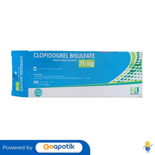 Jual CLOPIDOGREL BISULFATE HEXPHARM 75 MG BOX 50 TABLET | Shopee Indonesia