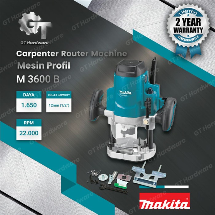 Jual Mesin Router 12 Mm Makita M3600B - M 3600 B - M 3600B | Shopee ...