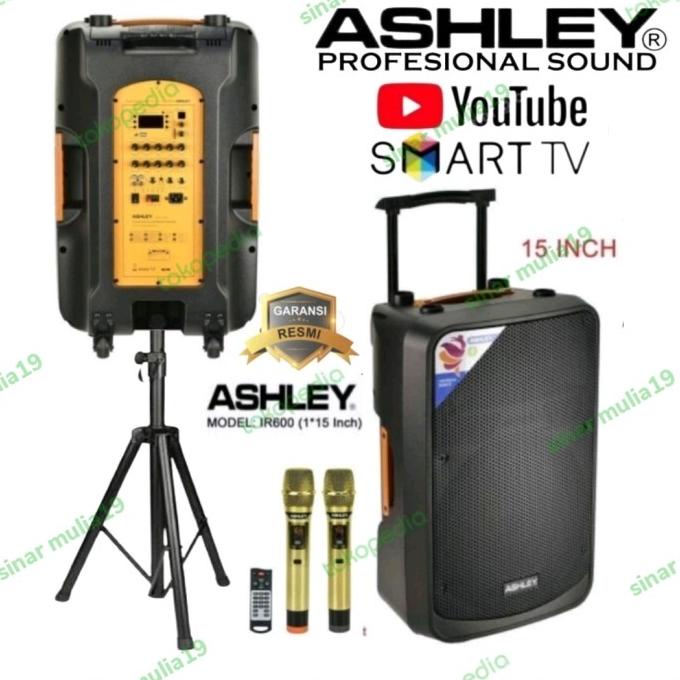 Jual Speaker "15 Inch Portable ASHLEY IR600 Original Bluetooth Paket ...