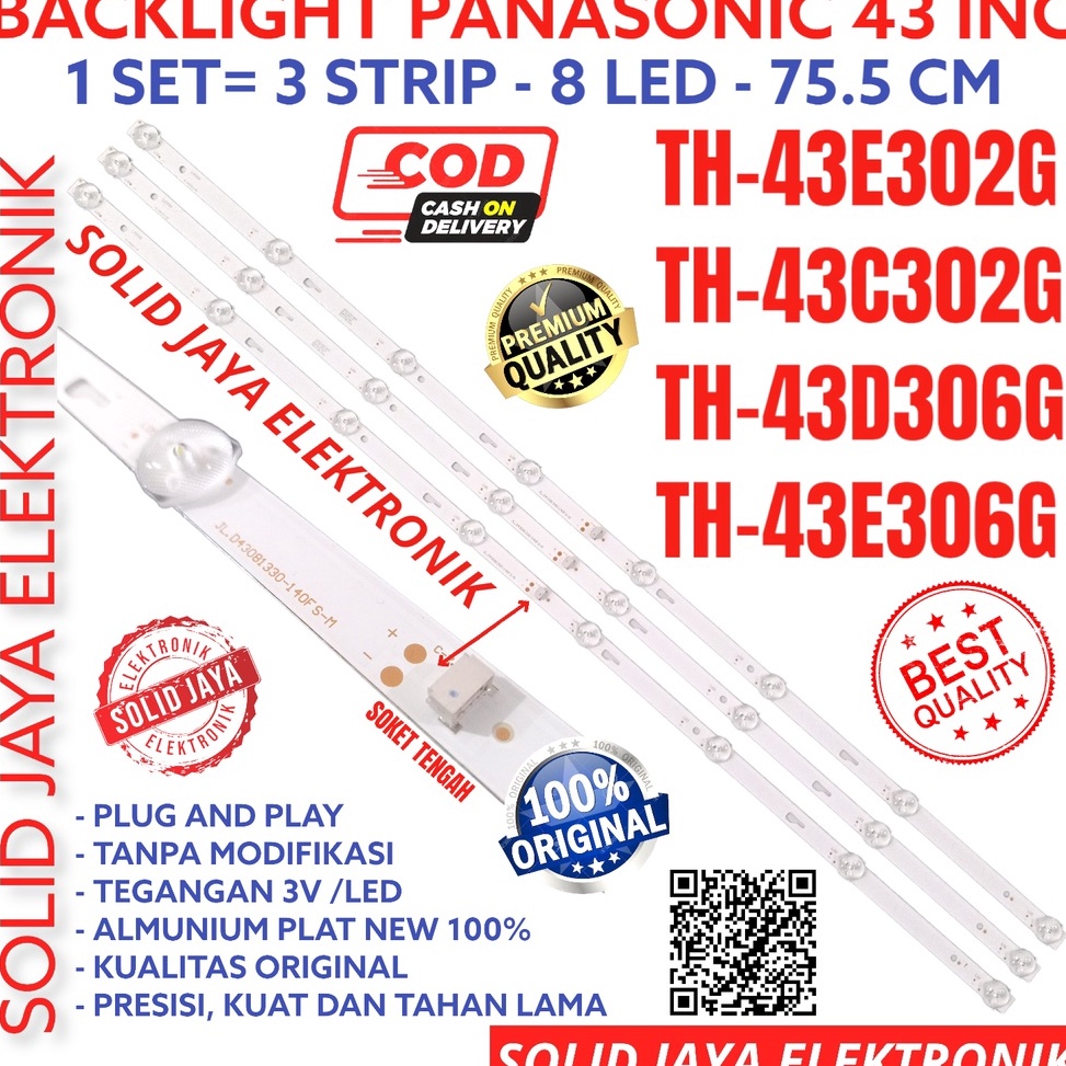 Jual 4.4 sale BACKLIGHT TV LED PANASONIC 43 INC TH 43E302 43C302 43D306 ...