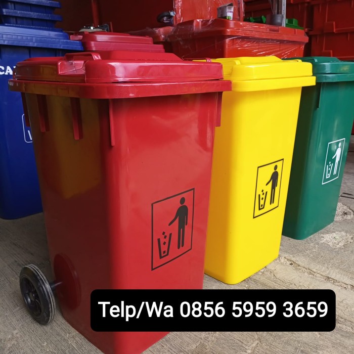 Jual Tempat sampah besar/tong sampah besar roda ukuran 120 Liter ...