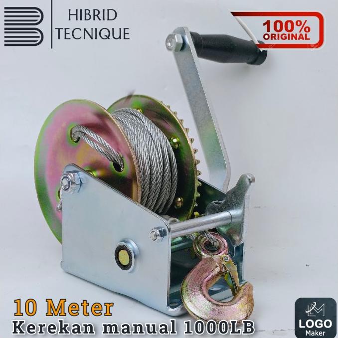 Jual Katrol Kerekan Manual Winch 450Kg Handwich 1000Lb Alat Derek Sling ...
