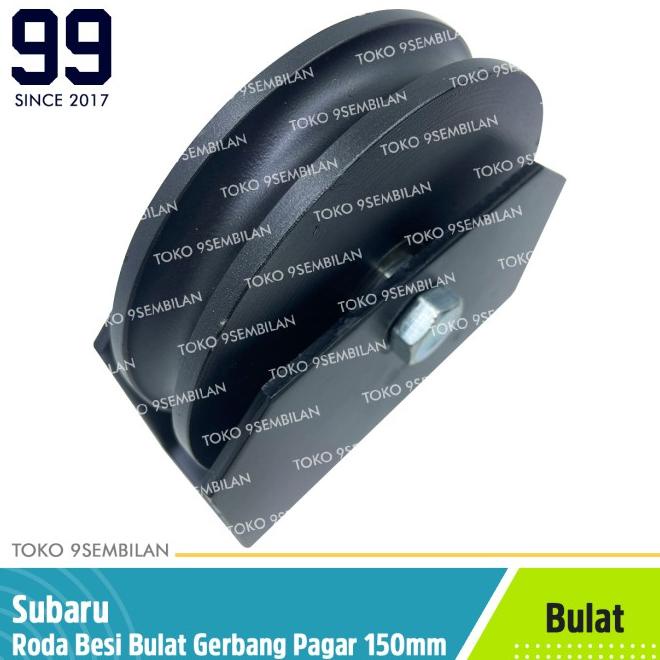Jual Roda Pagar Besi Hitam Bearing 15Cm 6Inch Rel Bulat Siku Katrol ...