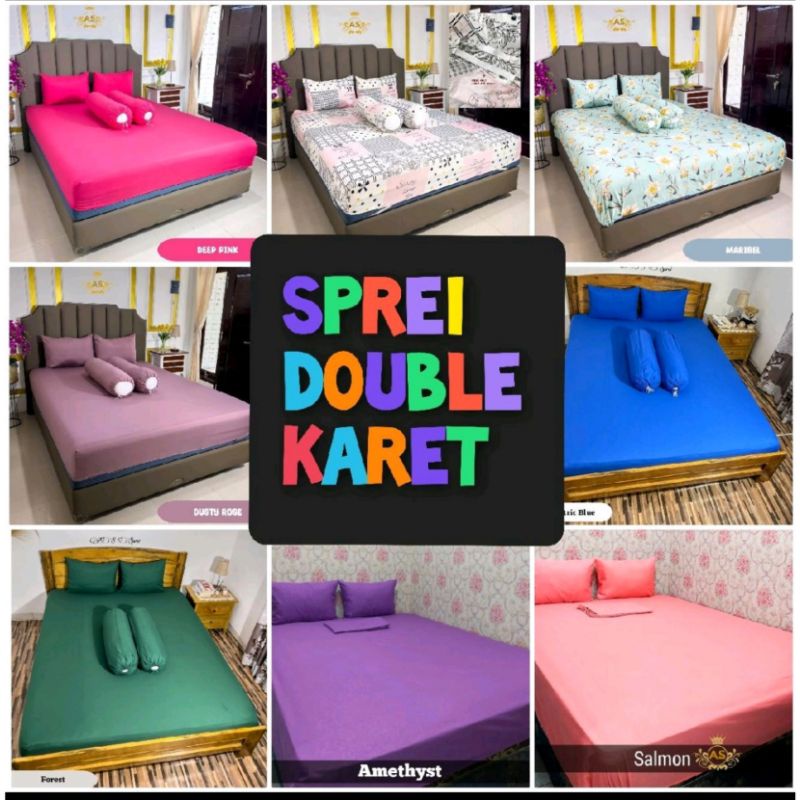 Jual SPREI DOUBLE KARET/ ANTI GESER HOMEMADE | Shopee Indonesia