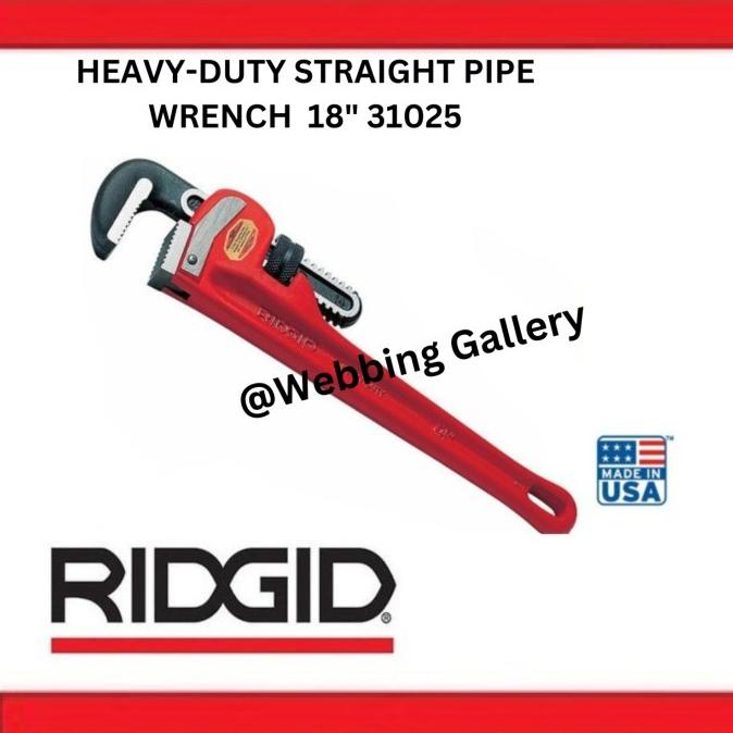 Jual RIDGID HEAVY-DUTY STRAIGHT PIPE WRENCH 18" RIDGID 31025 - KUNCI ...