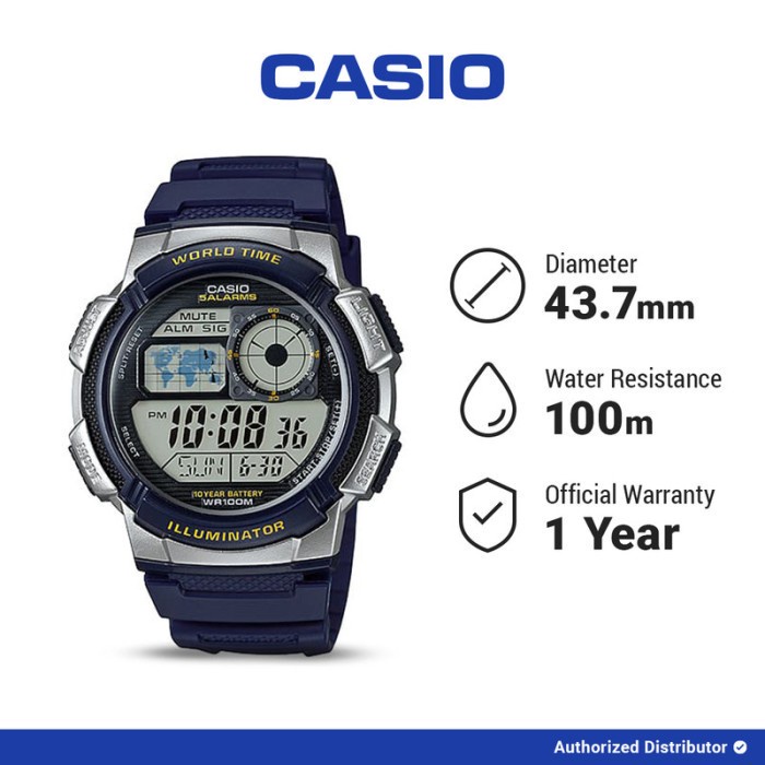 Jual [READY INSTANT] Casio Jam Tangan Pria AE-1000W-2AVDF Digital Original | Shopee Indonesia