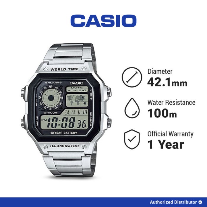 Jual [READY INSTANT] Casio Jam Tangan Pria AE-1200WHD-1AVDF Original Digital | Shopee Indonesia