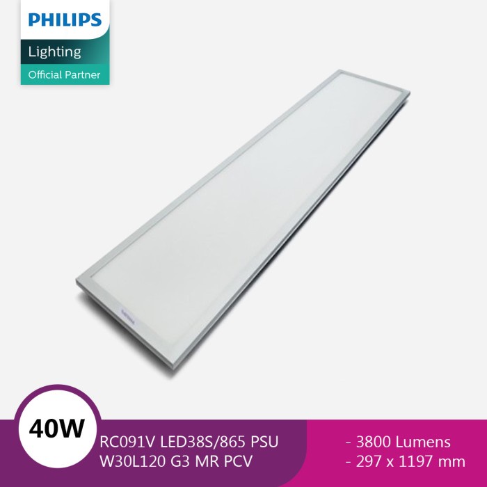 Jual Philips Lampu Panel LED RC091V LED38S 865 PSU W30L120 G3 MR PCV ...