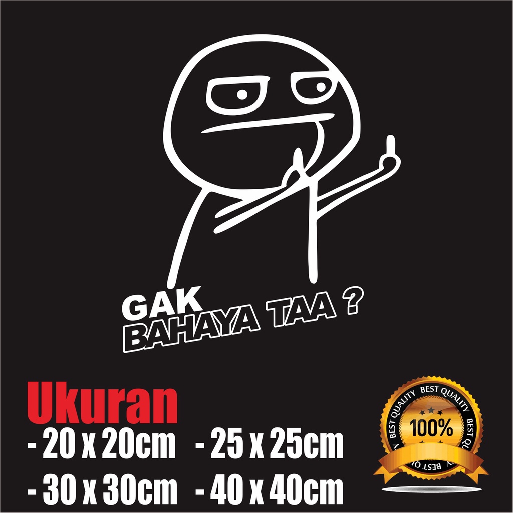 Jual STICKER KACA MOBIL VIRAL GAK BAHAYA TAA? | Shopee Indonesia