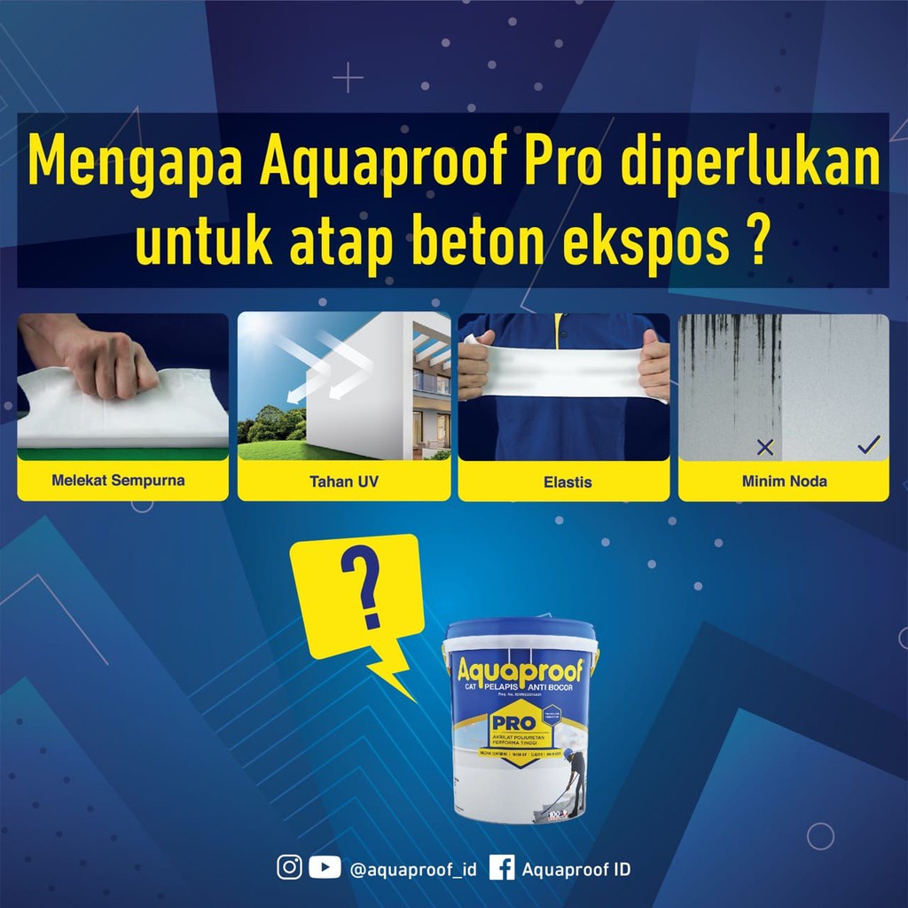 Jual Cat Aquaproof Pro 20Kg Cat Pelapis Dak Anti Bocor Atap Genteng ...
