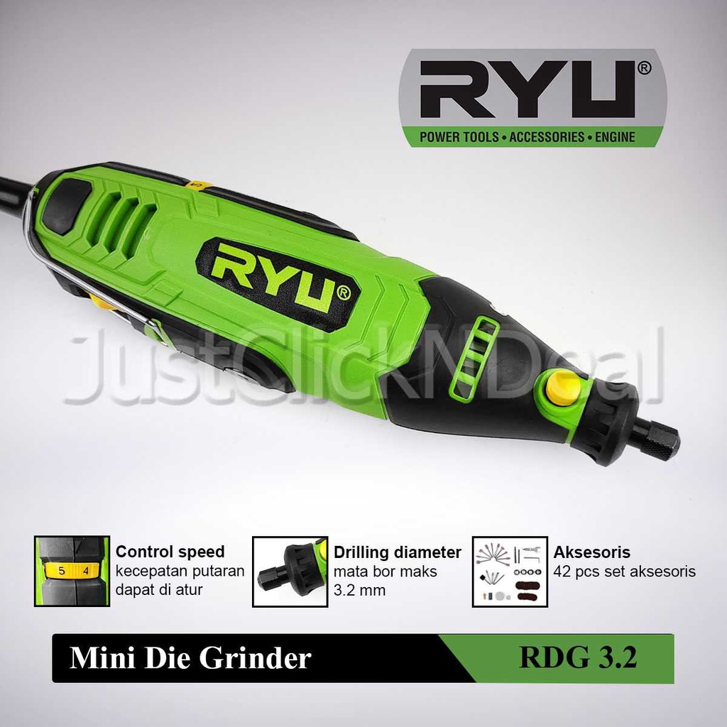 Jual RYU Bor Tuner Mini Gerinda Botol Die Grinder 3.2 mm | Shopee Indonesia