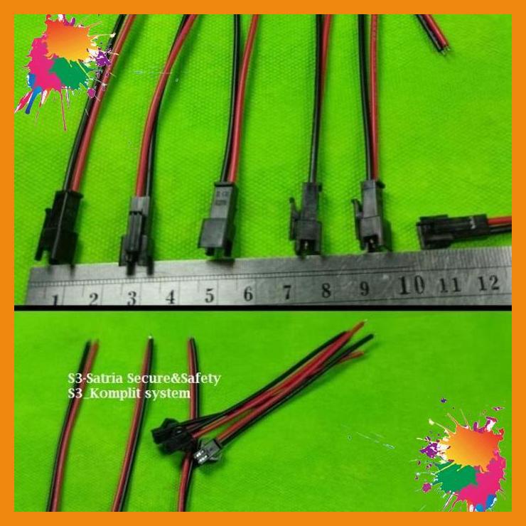 Jual sambungan kabel 2 pin jalur dc sm2 konektor sambung sm 2p jst 2pin ...
