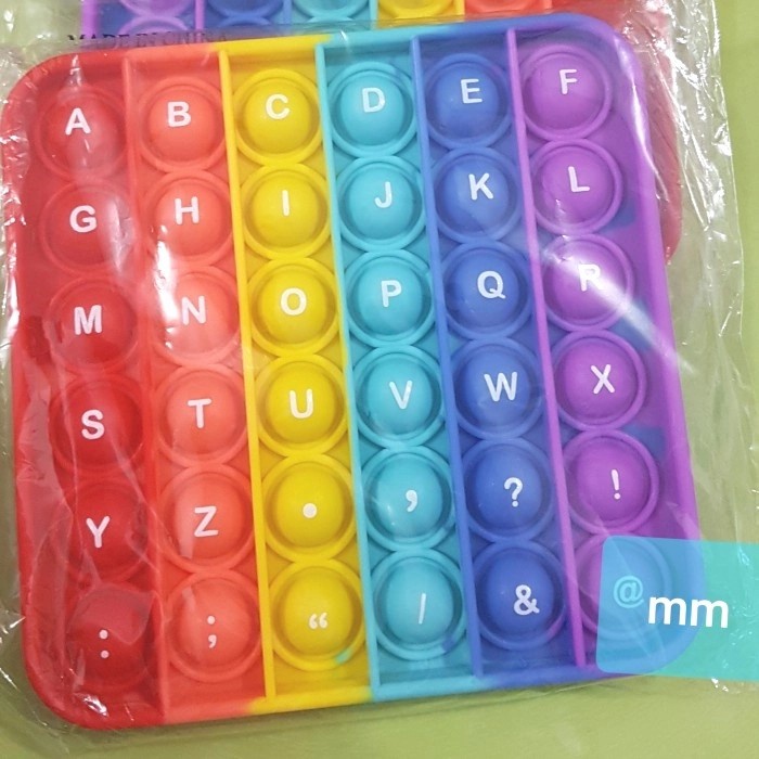 Jual Ready stok pop it huruf abjad abc rainbow push bubble viral tiktok ...