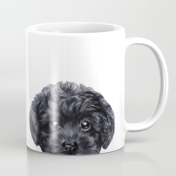 Jual Ilustrasi anjing pudel mainan hitam lukisan asli cetak Mug Kopi ...