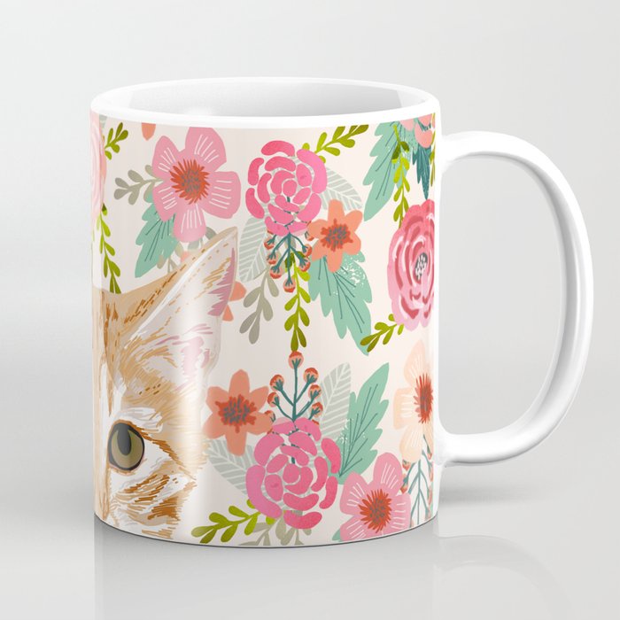 Jual Mug Kopi Hadiah potret hewan peliharaan lucu kepala kucing bunga ...