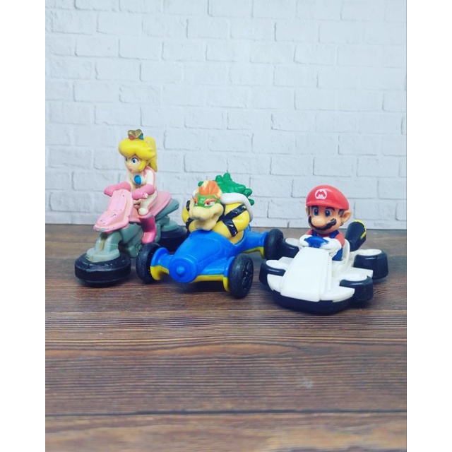 Jual Mcdonalds Action Figure Super Mario kart set 3pcs /bowser/putri ...