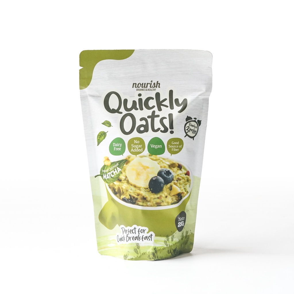 Jual Quily Oats! Instant Oatmeal Matcha Buy 1 Get 1 Free (250Gr X 2Pc ...