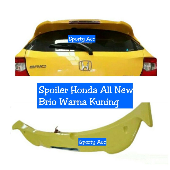 Jual Original Spoiler Honda Brio 2018~On Warna Kuning Model Rs With ...