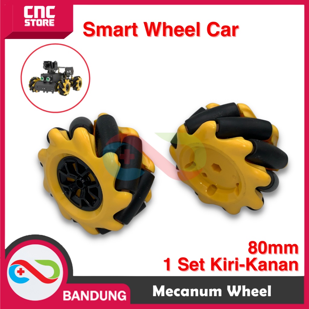 Jual MECANUM WHEEL RODA ROBOT OMNI-DIRECTIONAL OMNI WHEEL 80MM SMART ...