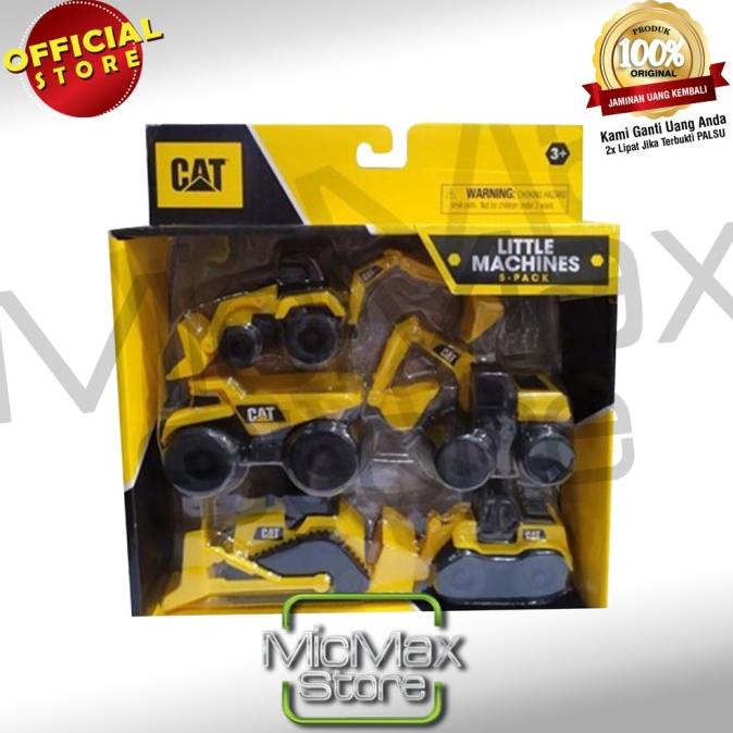 Jual Toy State Mini Machines CAT 5 pack caterpillar mainan mini alat ...