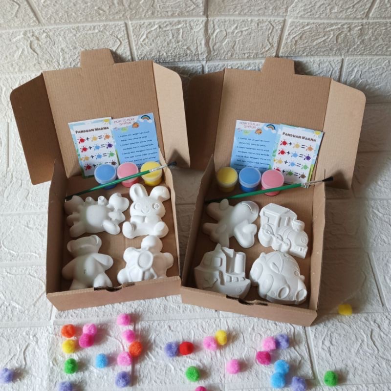 Jual Mainan Edukasi Alat Lukis Patung Gypsum Tema Boneka Hewan ...