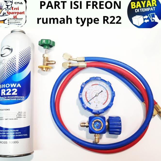 Jual Paket Isi Freon Ac R22 Manifold Analizer Selang Dan Krant | Shopee ...