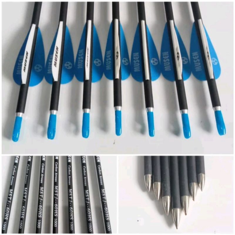 Jual Arrow MUSEN Carbon MSTJ 60hs OD 6mm ID 4,2mm SPINE 1000 Material ...