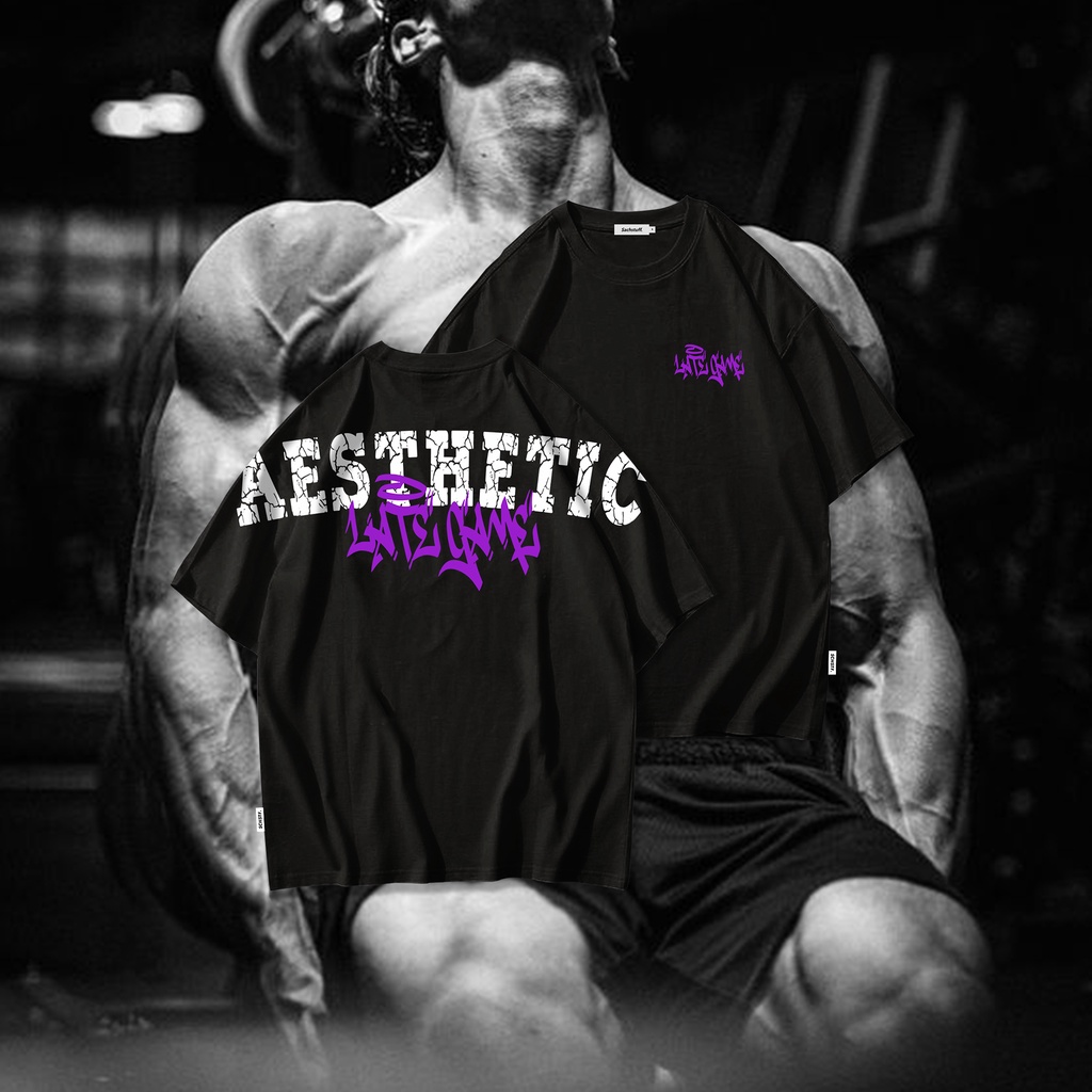 Jual Gymrat X Sachstuff - Aesthetic Tshirt Gym Series Oversize Tees ...