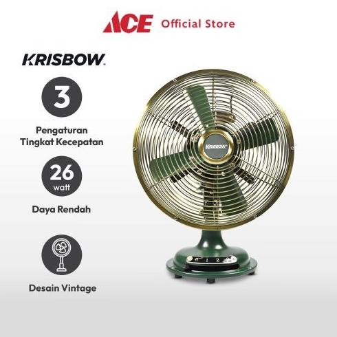 Jual PROMO Ace - Krisbow Kipas Angin Meja Vintage 20 Cm - Hijau KODE AZ ...