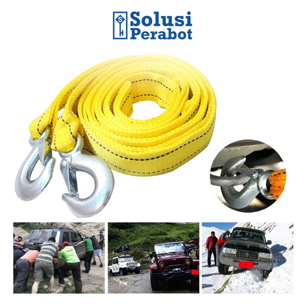 Jual Tali Derek / Mobil Towing Car Meter Emergency / Tow Rope 3M 4M 3 5 ...