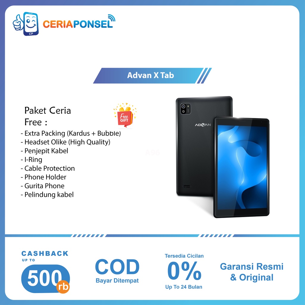Jual Advan Xtab 4/64GB Android 13 Tablet 8 Inch | Garansi Resmi Advan ...