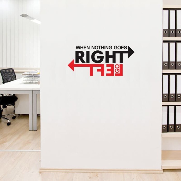 Jual Wall Cutting Stiker Right Left Sticker Dinding Kaca Kafe Kantor ...