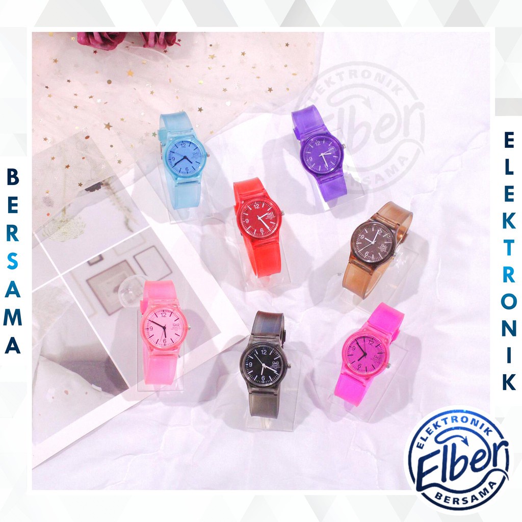 Jual ELBER J142 Jam Tangan Transparan Wanita Jam Jelly Unisex Bahan Karet Y1196 | Shopee Indonesia