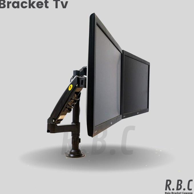 Jual Braket Monitor 13-32 Inch,, Full Motions Gas Spring Dual Arm ...