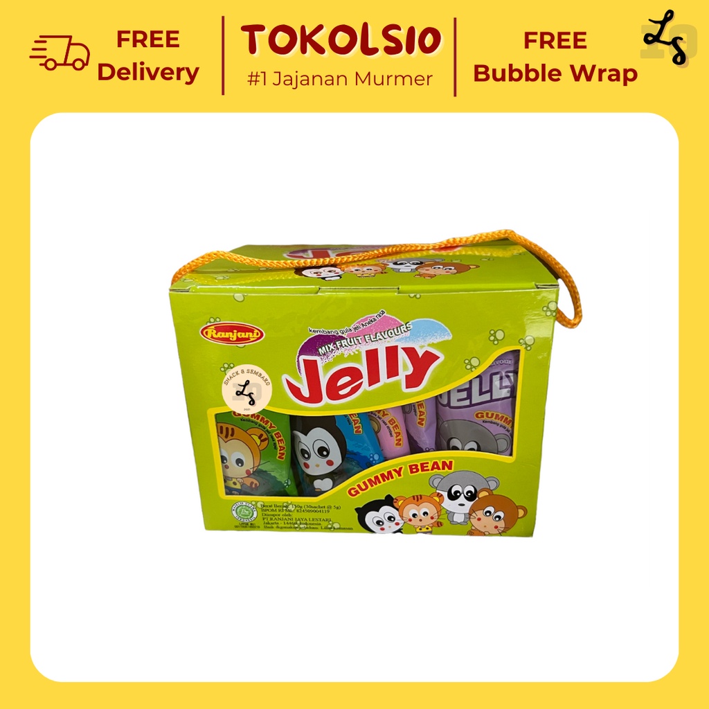 Jual Jelly Tas Gummy Bean Ranjani Mix Flavour 1 Box @30 pcs @5g ...