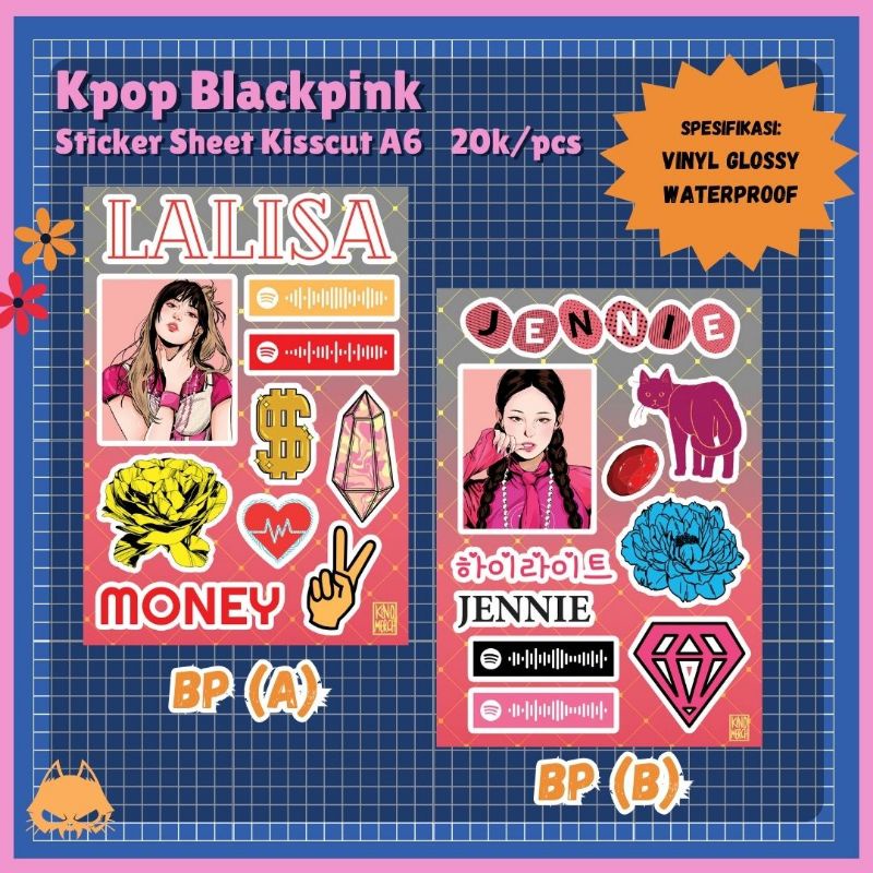 Jual [OPEN PO] Sticker Sheet Kisscut A6 BLACKPINK (PRE ORDER ONLY ...