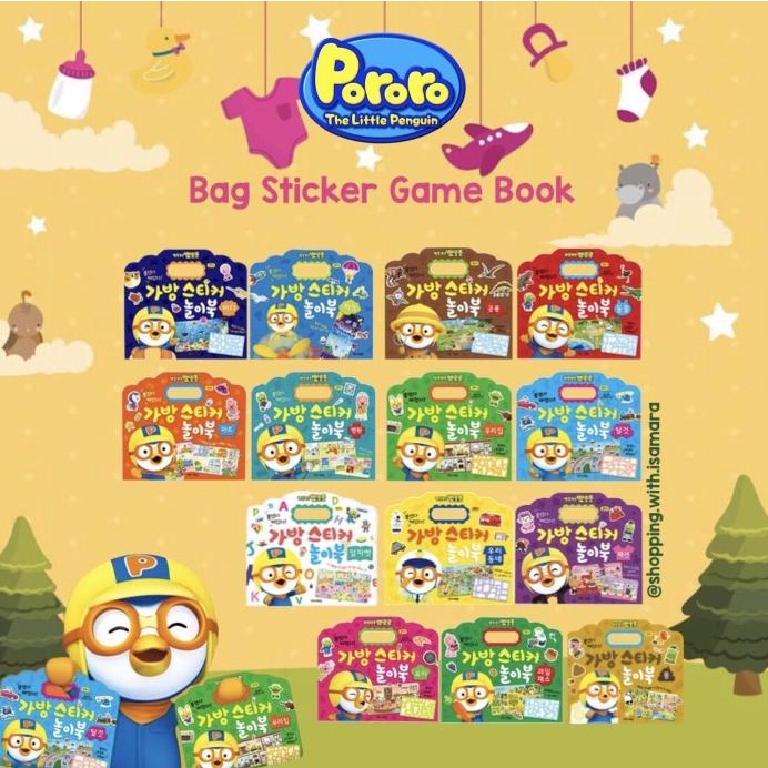 Jual Baru Pororo Bag Sticker Game Book / Buku Stiker Murah | Shopee ...