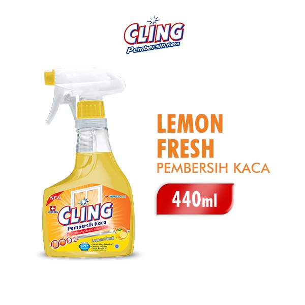 Jual Cling Pembersih Kaca Kuning Lemon Fresh Botol 440 ml | Shopee ...