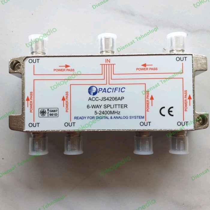 Jual Splitter Spliter Pacific 6 Way Promo Terbaru | Shopee Indonesia