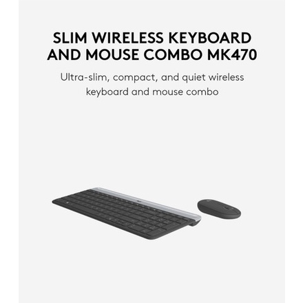 Jual LOGITECH MK470 / MK 470 COMBO KEYBOARD & MOUSE WIRELESS SLIM ORIGINAL | Shopee Indonesia