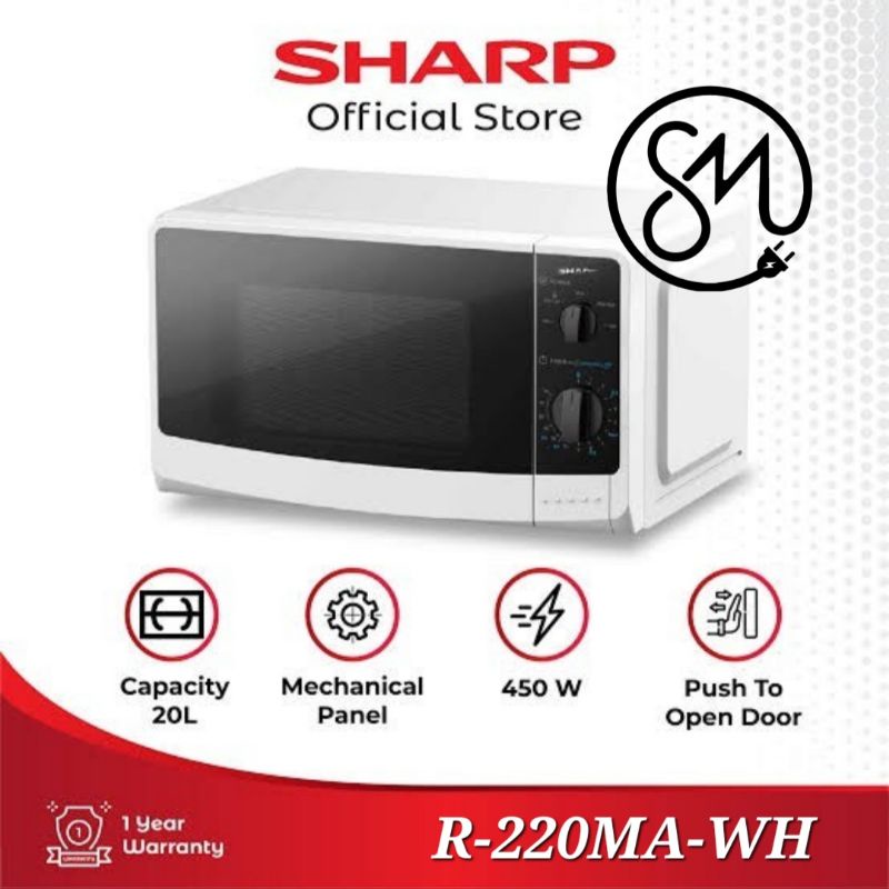 Jual Microwave Oven Sharp R-220MA-WH 20 Liter Low watt R220MA | Shopee ...