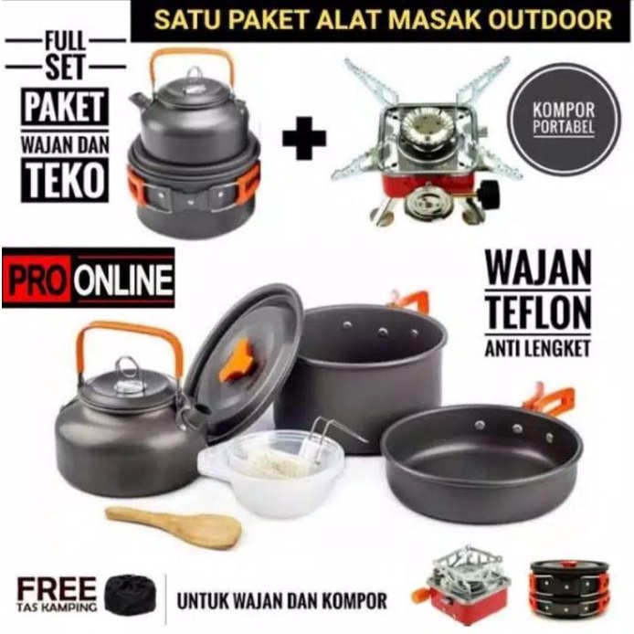 Jual Full Set Nesting Ds 308 Plus Teko Outdoor Dan Kompor Portable K ...