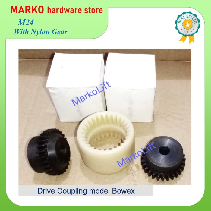 Jual NEW SERIES DRIVE COUPLING M24 M 24 NYLON GEAR MODEL BOWEX BUKAN ...